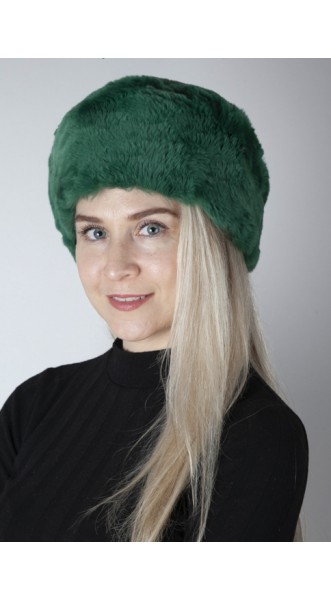Green Rabbit Fur Hat | Women’s Real Fur Hats