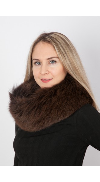 Brown Fox Fur Neck Warmer | Fox Fur Neck Warmers Collars